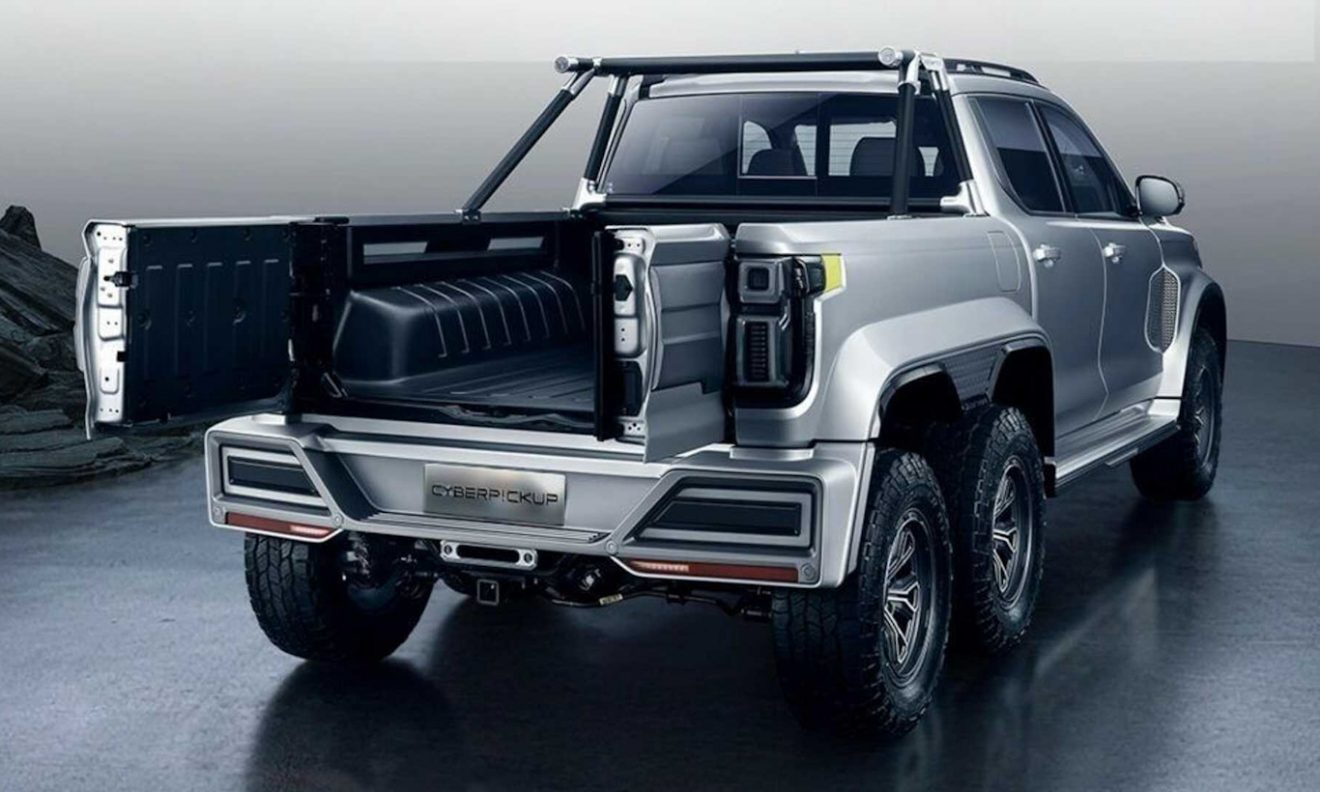 GWM revela caminhonete híbrida com 6 rodas e motor de 510 cv